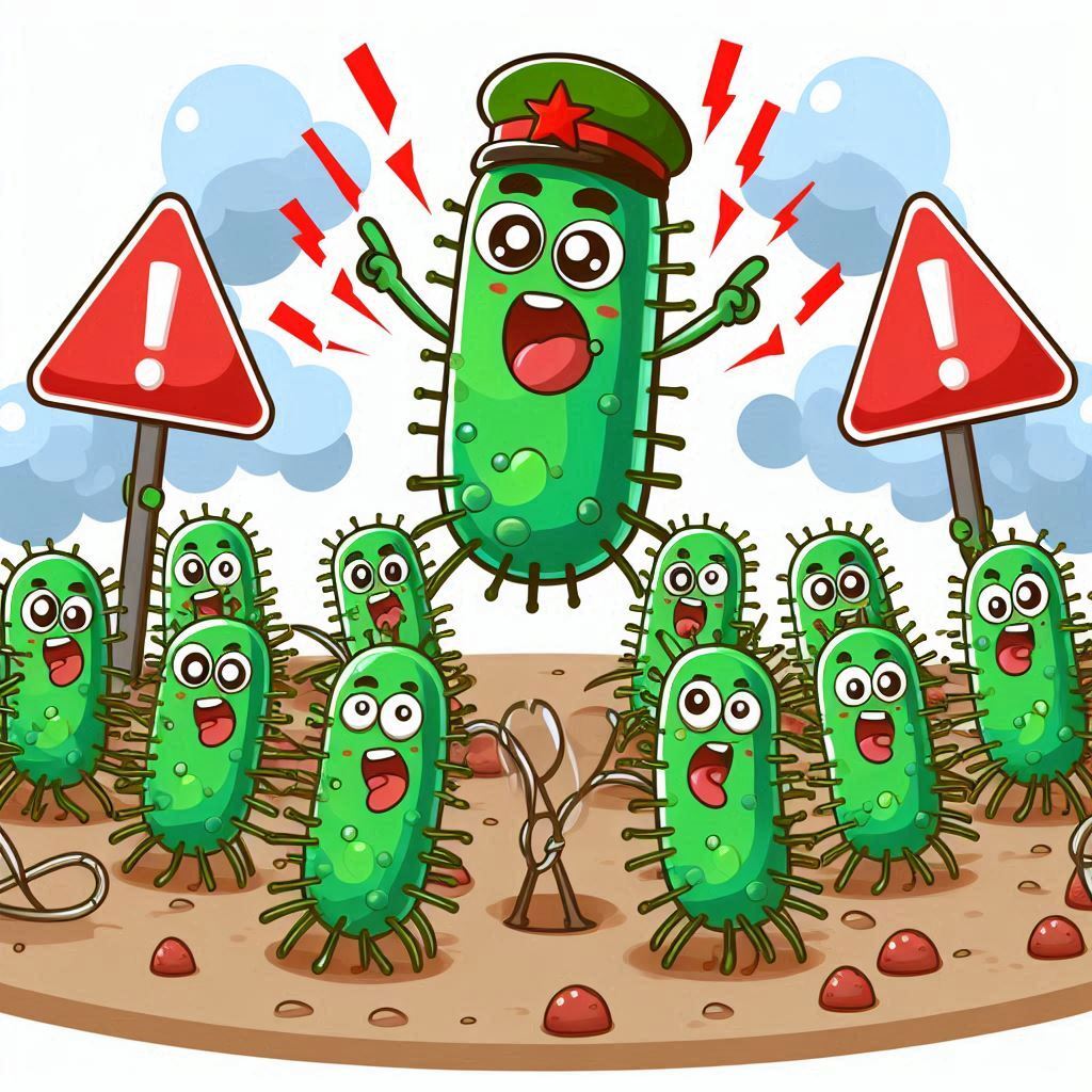 Danger signals: bacteria getting ready for hard times